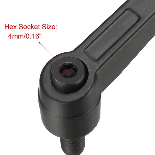 M8 x 15mmThread Push Button Ratchet Level Adjustable Handle Male Stud ...