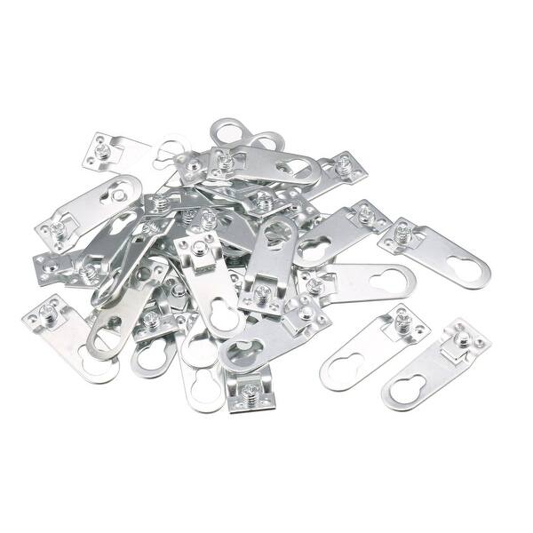 40x15mm Metal Photo Picture Frame Hanging Brackets Hooks Hangers 50PCS ...