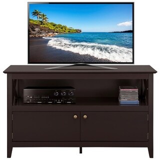 Wooden X-Shape TV Stand for TVs Up to 50'' with Storage - Bed Bath ...