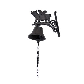 Hanging Cast Iron Flying Pig Bell With Rust Patina - Bed Bath & Beyond ...