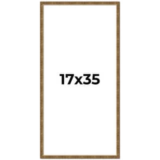 17x35 Frame Gold Kingsley Distressed Solid Wood Picture Frame Width ...