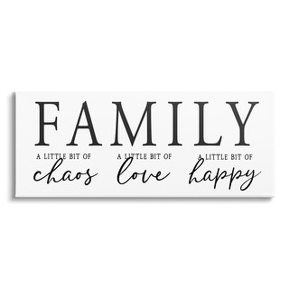 Stupell Loving Family Sign Cheerful Casual Quote Canvas Wall Art ...
