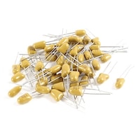 50PCS 10uF 25V 2 Pin Yellow Radial Dipped Tantalum Bead Capacitors ...