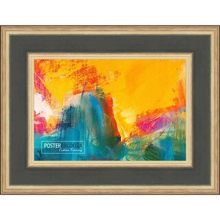 11x8.5 Traditional Gold Complete Wood Picture or Document Frame with UV ...