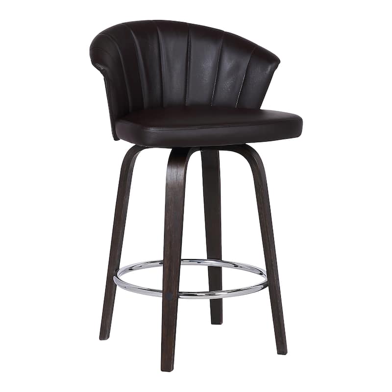 Copper Grove Ipota 30-inch Swiveling Brown Faux Leather Bar Stool ...