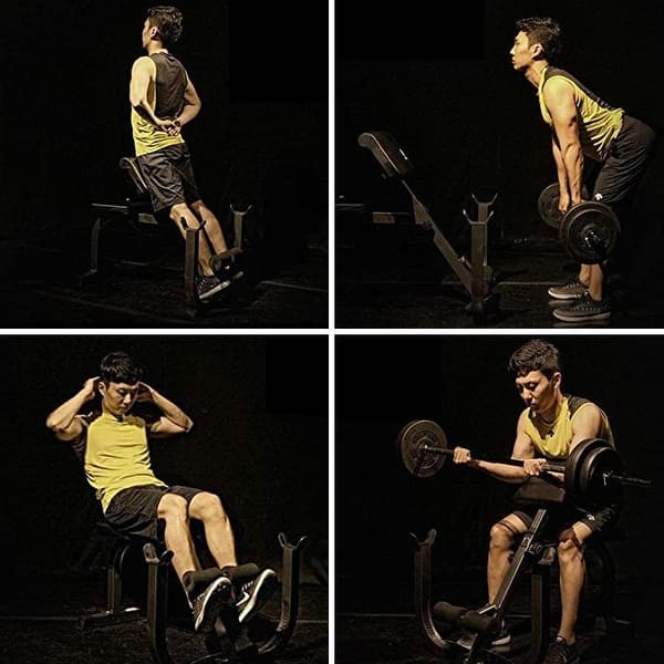 Preacher Curl Weight Bench Isolated Barbell Dumbbell Biceps Station ...