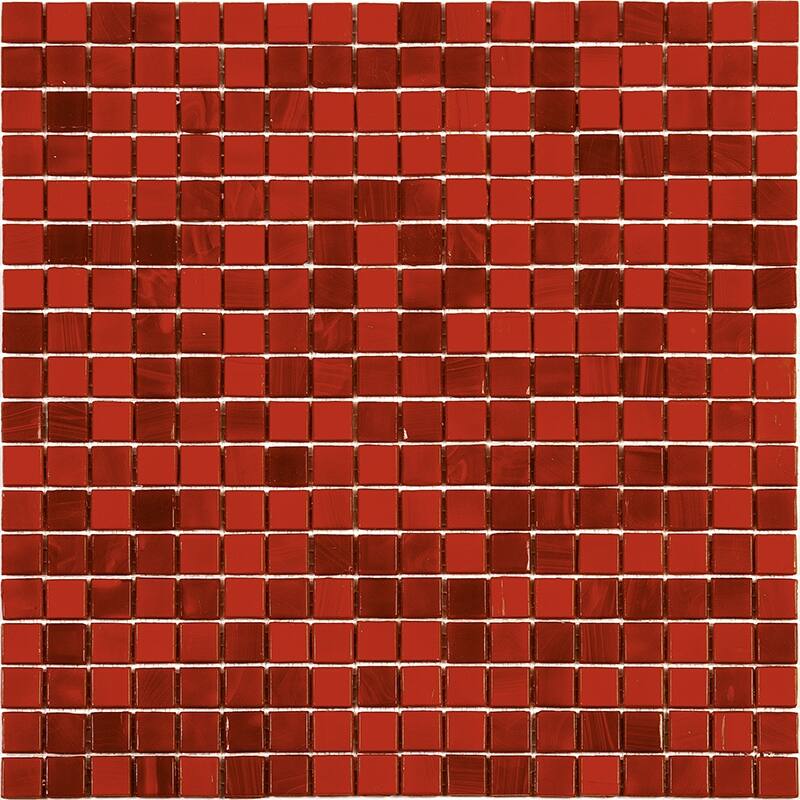 Apollo tile 12" x 12" Skosh Glossy Ruby Red Glass Tile (18.69 sq ft ...
