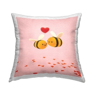 Stupell Loving Bumble Bees Printed Outdoor Throw Pillow Design by Lemon ...