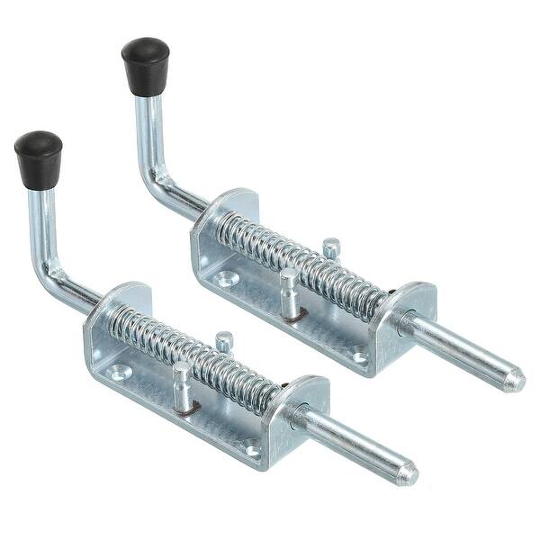 2Pcs Spring Loaded Latch Pin 8.66" Iron Security Sliding Barrel Bolt ...
