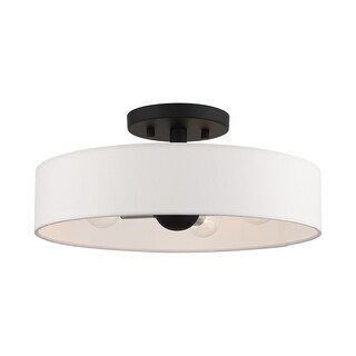 Livex Lighting Venlo 4 Light 14" Wide Semi-Flush Drum Ceiling Fixture ...