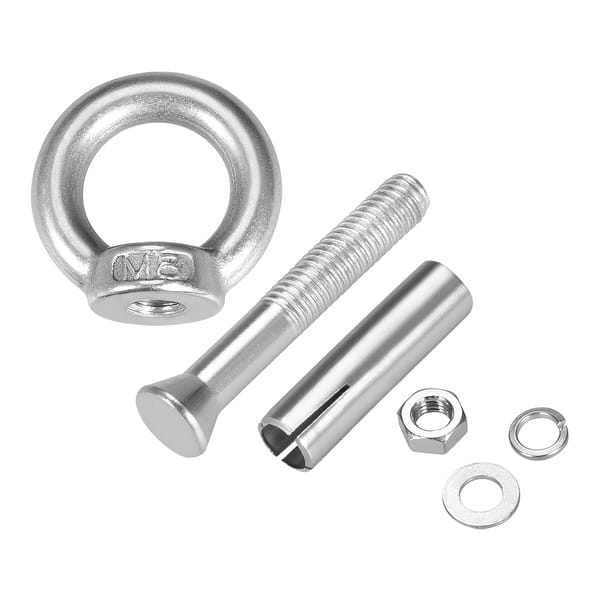 M8x60 Expansion Eyebolt Eye Nut Screw with Ring Anchor Raw Bolts 5Pcs ...