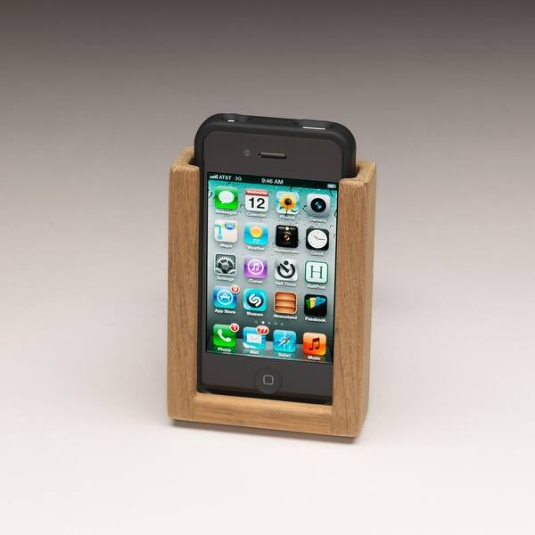 Teak iPhone Rack - 3" W x 4-3/16" H x 1" D - Bed Bath & Beyond - 31932179