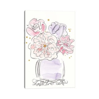 iCanvas "Soft Florals Pink Lilac In Purple Vase Wash" by Shell Sherree ...
