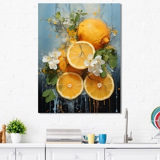 Designart "Yellow Yin Yang Lemon Fruit" Fruits Wall Art - Bed Bath ...