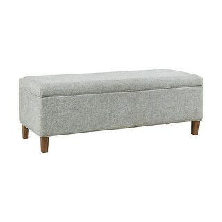 48" Storage Bench Solid Wood Entryway Bench with Storage & Upholstered ...