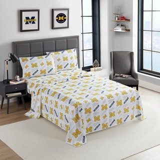 NCAA Officially Licenced Michigan Wolverines Sheet Set - Bed Bath ...