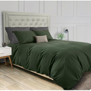 Dark Green Duvet Cover King Size, Microfiber Duvet Cover - Bed Bath ...