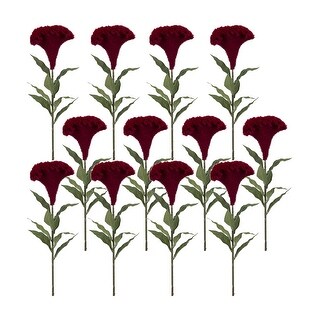 Set of 12 Maroon Red Celosia Floral Stem 27" - Bed Bath & Beyond - 30890694