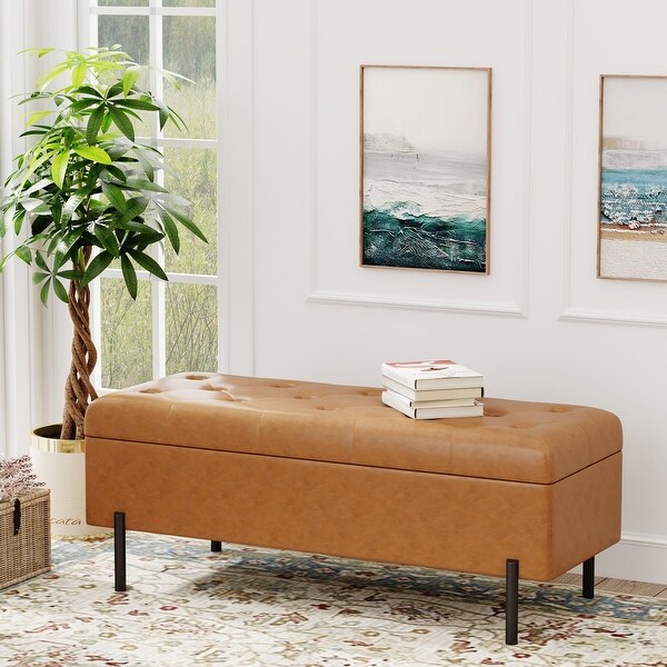 Andeworld End Of Bed Storage Bench ottoman with storage for living room bedroom bench On Sale Bed Bath Beyond 35898054