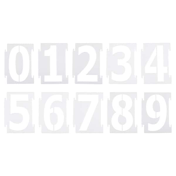 3 Inch Number Stencils Reusable Plastic Numbers Templates Set 0-9 ...