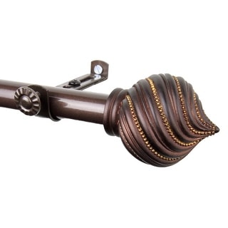 Bisque Curtain Rod 4884 Inch Cocoa - 48x4x4 - Bed Bath & Beyond - 38389514