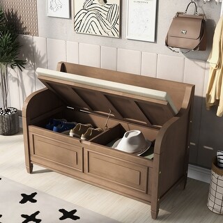 Entryway Multifunctional Storage Bench with Safety Hinge - Bed Bath ...