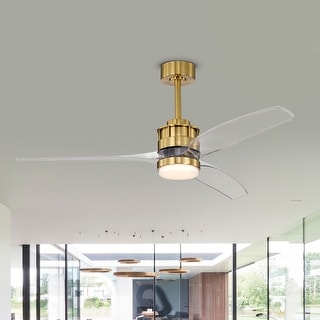 Murdo Sleek Modern 3-Blade LED Lighted Ceiling Fan with Remote - Bed ...