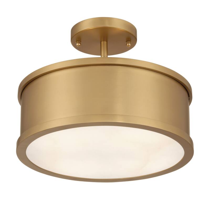 Metropolitan N2352 Wynn 2 Light 12" Wide Semi-Flush Drum Ceiling ...