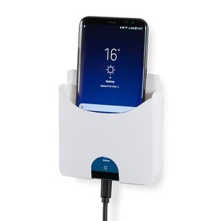 Wallniture Sarve Origami Wall Phone Holder, Charging Station, White ...