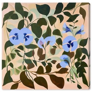 Naive Blue Flowers Canvas by Art Remedy, Gallery Wrapped - Bed Bath ...