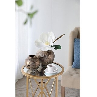 A&B Home Tribal Chic Metallic Bronze Small Ceramic Pot - Bed Bath ...