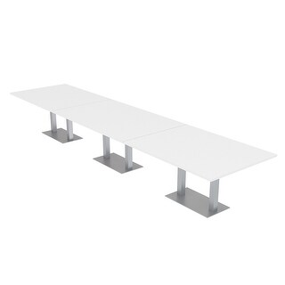 12Ft Modular Racetrack Conference Room Table X Bases Electrical Units ...