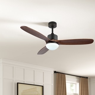 WINGBO 5 in. Wood Ceiling Fan with Lights and Remote - Bed Bath ...