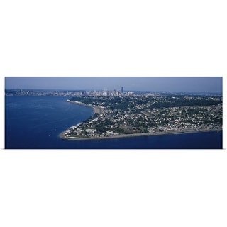 "Aerial view of Alki Point, Seattle, Washington State" Poster Print ...