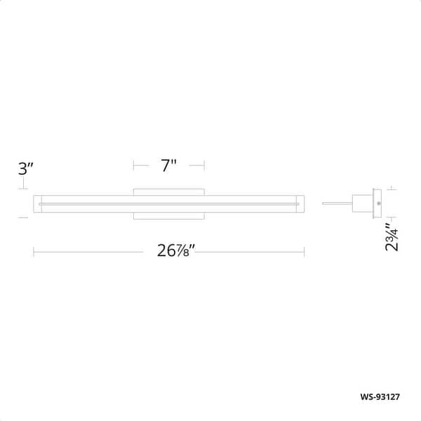 WAC Lighting WS-93127 Spectre 27" Wide LED Bath Bar - Set to 3000K ...