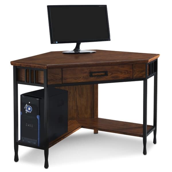 Mission Oak Wood Corner Writing/Computer Desk - Bed Bath & Beyond ...