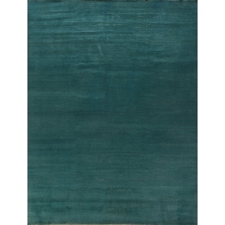 Modern Green / Teal Gabbeh Oriental Area Rug Handmade Wool Carpet - 9'5 ...