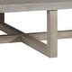 Lizi 52 Inch Square Coffee Table, Hand Done Faux Concrete Finish, Wood ...