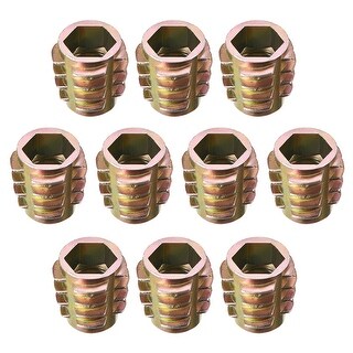 Threaded Insert Nuts Hex-Flush M8 Internal Threads 15mm Length 10pcs ...
