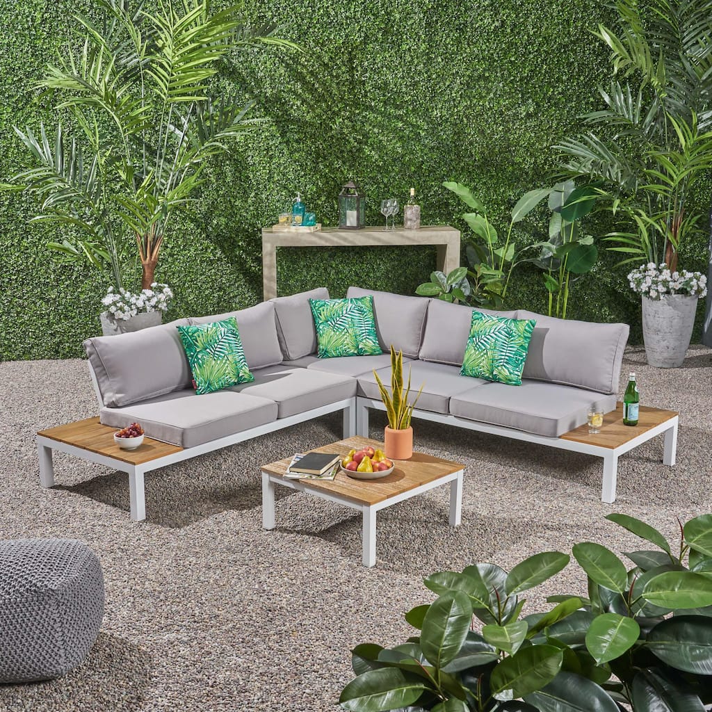 Eldon Outdoor Sectional Sofa Set by Christopher Knight Home - Overstock ...