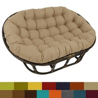 Bali Rattan Double Papasan Chair with Solid All-Weather Cushion - On ...
