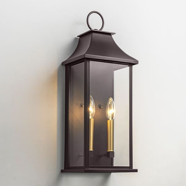 Maxax Black Metal Outdoor Wall Light - Bed Bath & Beyond - 37429771