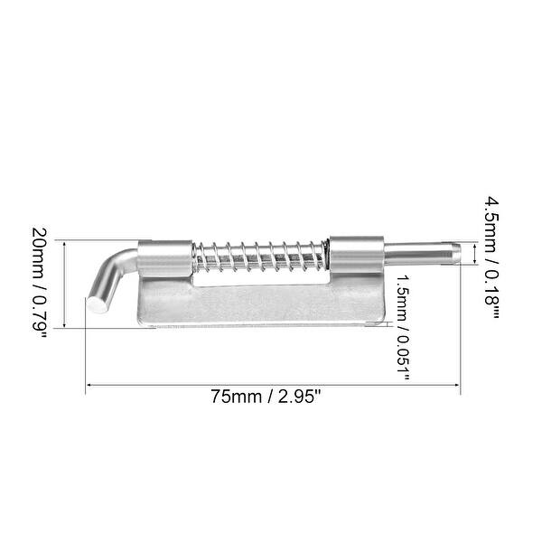 Spring Latch, 3 Inch Right-handed Zinc Plated Barrel Bolt Lock for ...