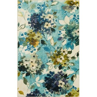 Mohawk Home Hydrangea Blooms Floral Area Rug - On Sale - Bed Bath ...