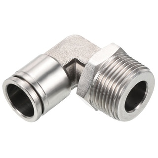 Push to Connect Fitting Elbow 5/8 Inch Tube OD 3/4 NPT Male Thread - Silver - Bed Bath & Beyond ...