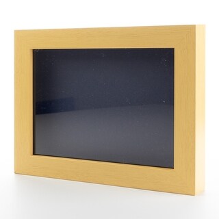 Natural 5x7 Wood Shadow Box with Navy Acid-Free Backing - With 5/8 ...