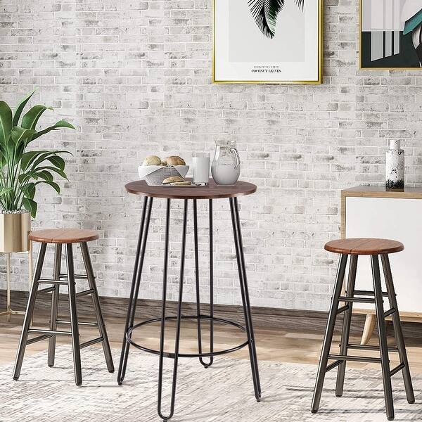 Bar Table Pub Table Bar Height Table Tall Bistro Round Bar Dining Table ...