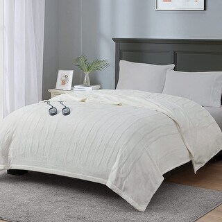 Electric Blanket Queen Size with Dual Control, Micro Plush Heated ...