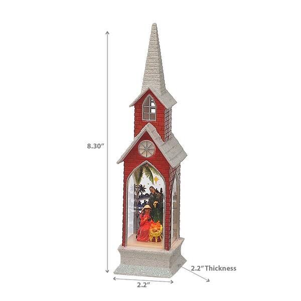 Led Red Church With Nativity Scene - Bed Bath & Beyond - 38431790