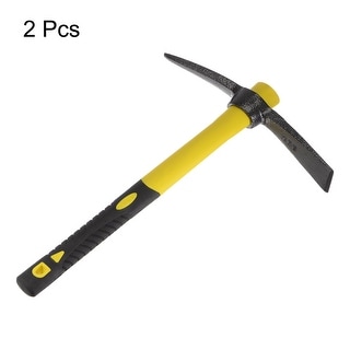 2pcs Pick Mattock Hoe 15" Steel Weeding Garden Pick Axe with Fiberglass ...